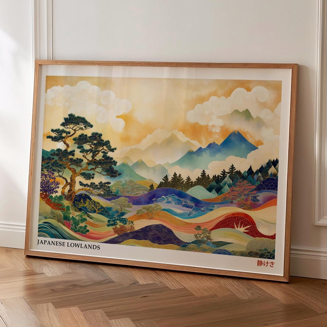 Kna Prints - Abstract Japanese Landscape Poster, Japanese Wall Art ...