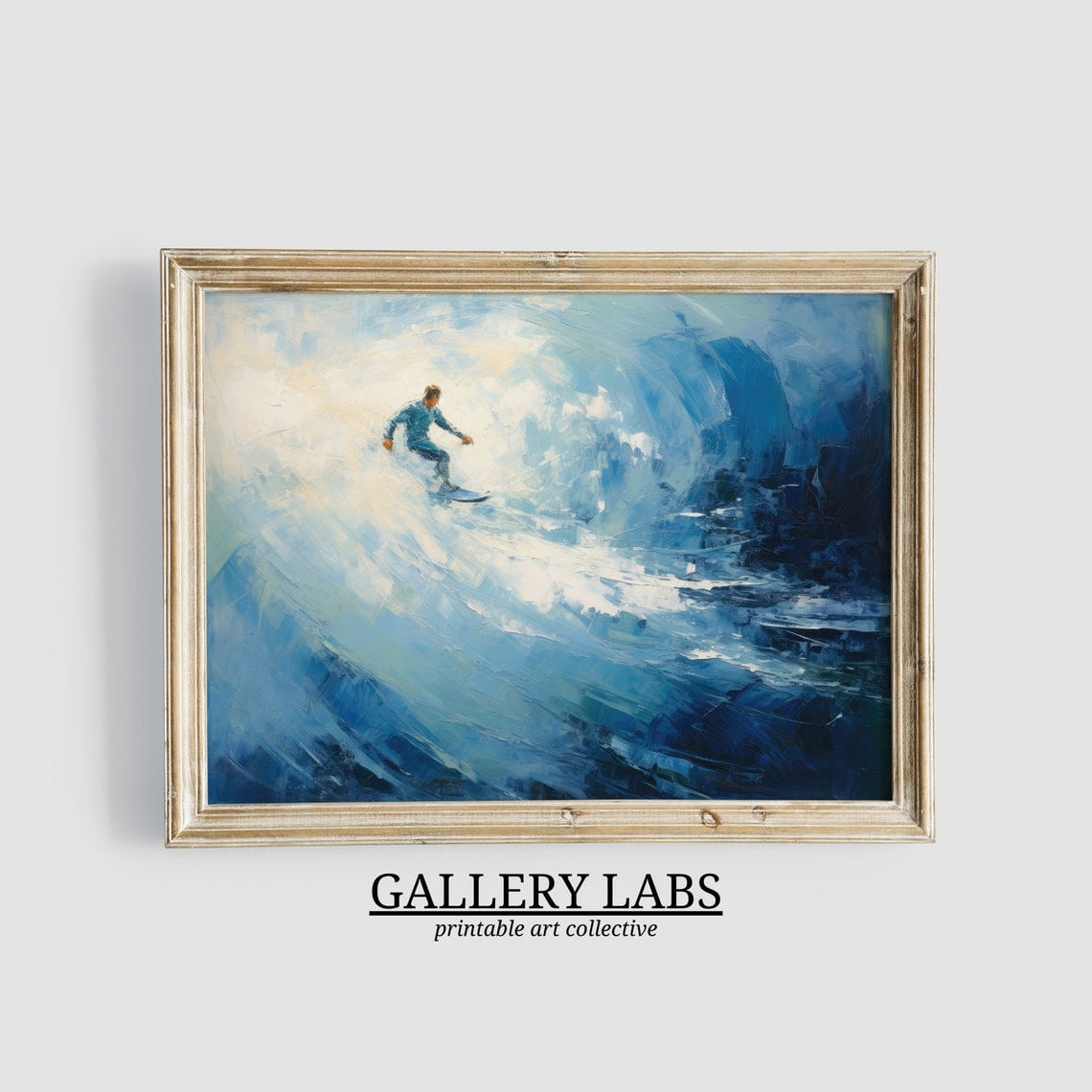 Kna Prints - Abstract Surfing Coastal Painting Wall Art Vintage Ocean ...