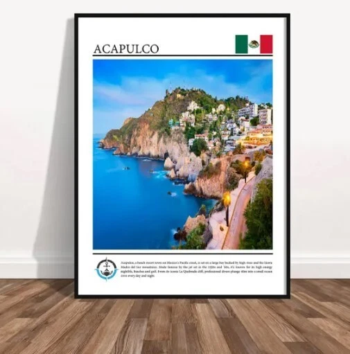Kna Prints - Acapulco Mexico Poster Print Stunning Coastal Photography ...
