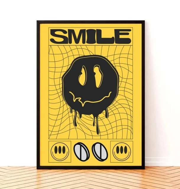 Kna Prints - Acid House 90'S Rave Inspired Poster | Ecstasy | Mushrooms ...