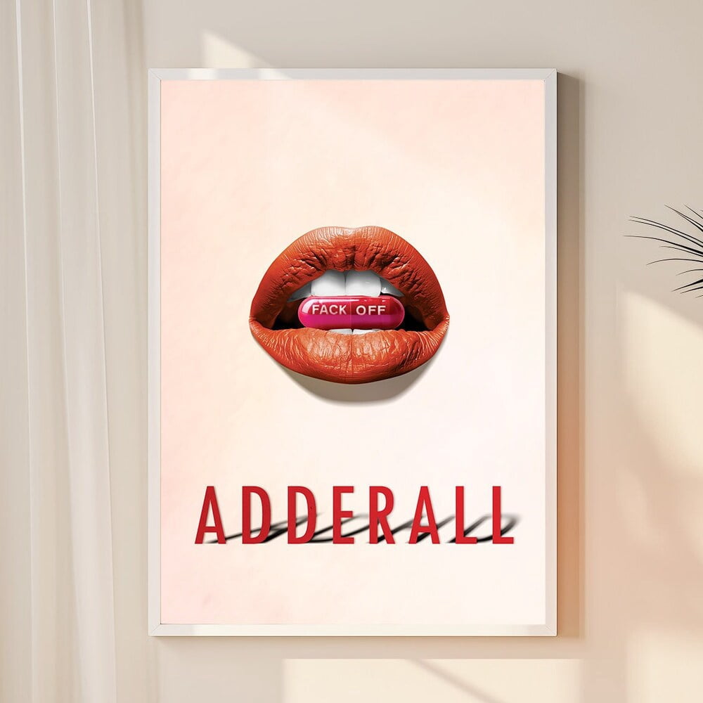 Kna Prints - Adderall Poster Home Decor, Vintage Poster Print, Haging ...