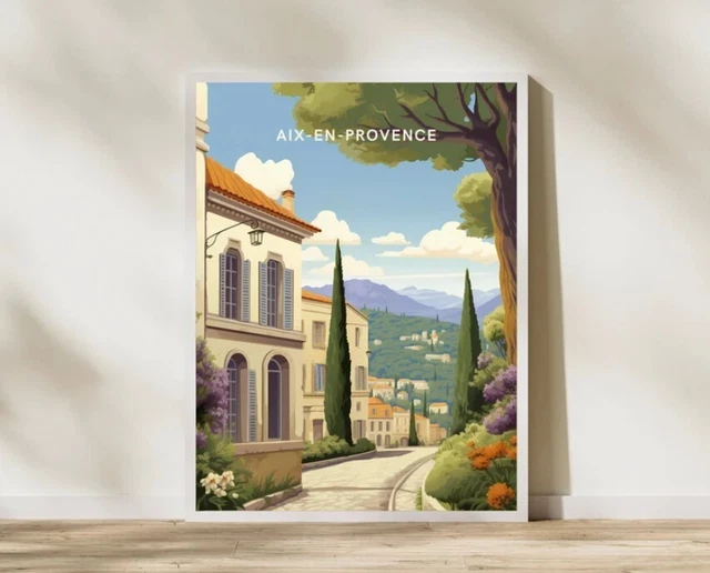 Kna Prints - Aix-En-Provence France Travel Print Poster | Nostalgic ...