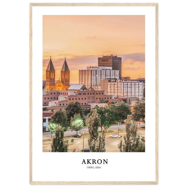 Kna Prints - Akron Print Akron Photo Poster Akron Travel Wall Art Akron ...