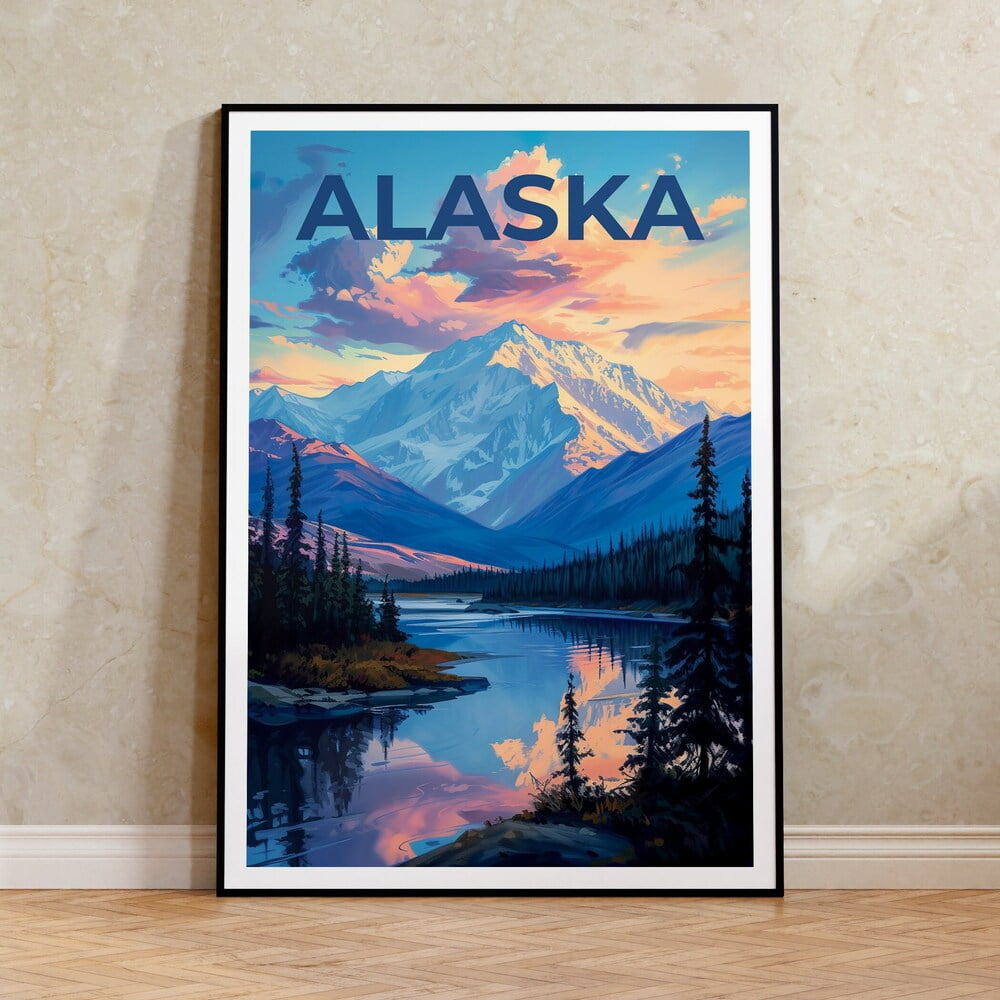 Kna Prints - Alaska Travel Poster, Alaska Wall Art, Alaska Print ...