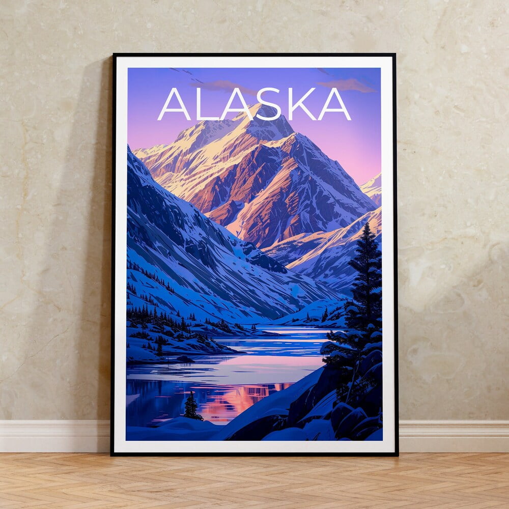 Kna Prints - Alaska Travel Poster, Alaska Wall Art, Alaska Print ...