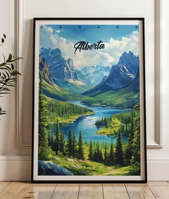 Kna Prints - Alberta Travel Poster - Canada Wall Art Print ...
