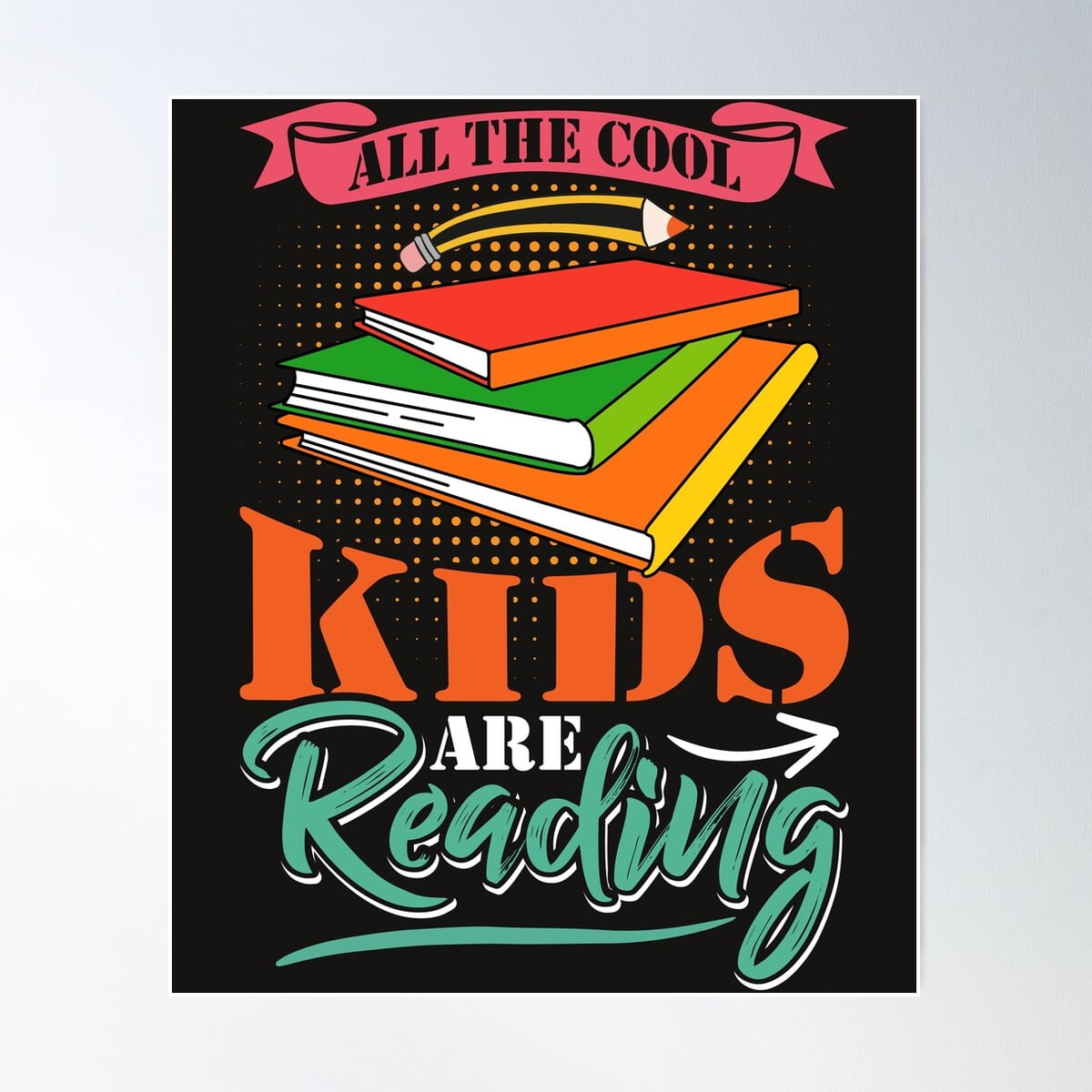 Kna Prints - All The Cool Kids Reading Poster, UNFRAMED-16x24 - Walmart.com