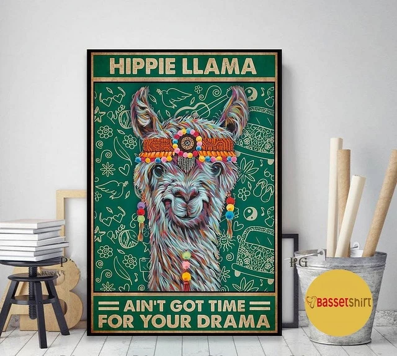Kna Prints - Alpaca Hippie Llama Ain'T Got Time For Your Drama Poster ...