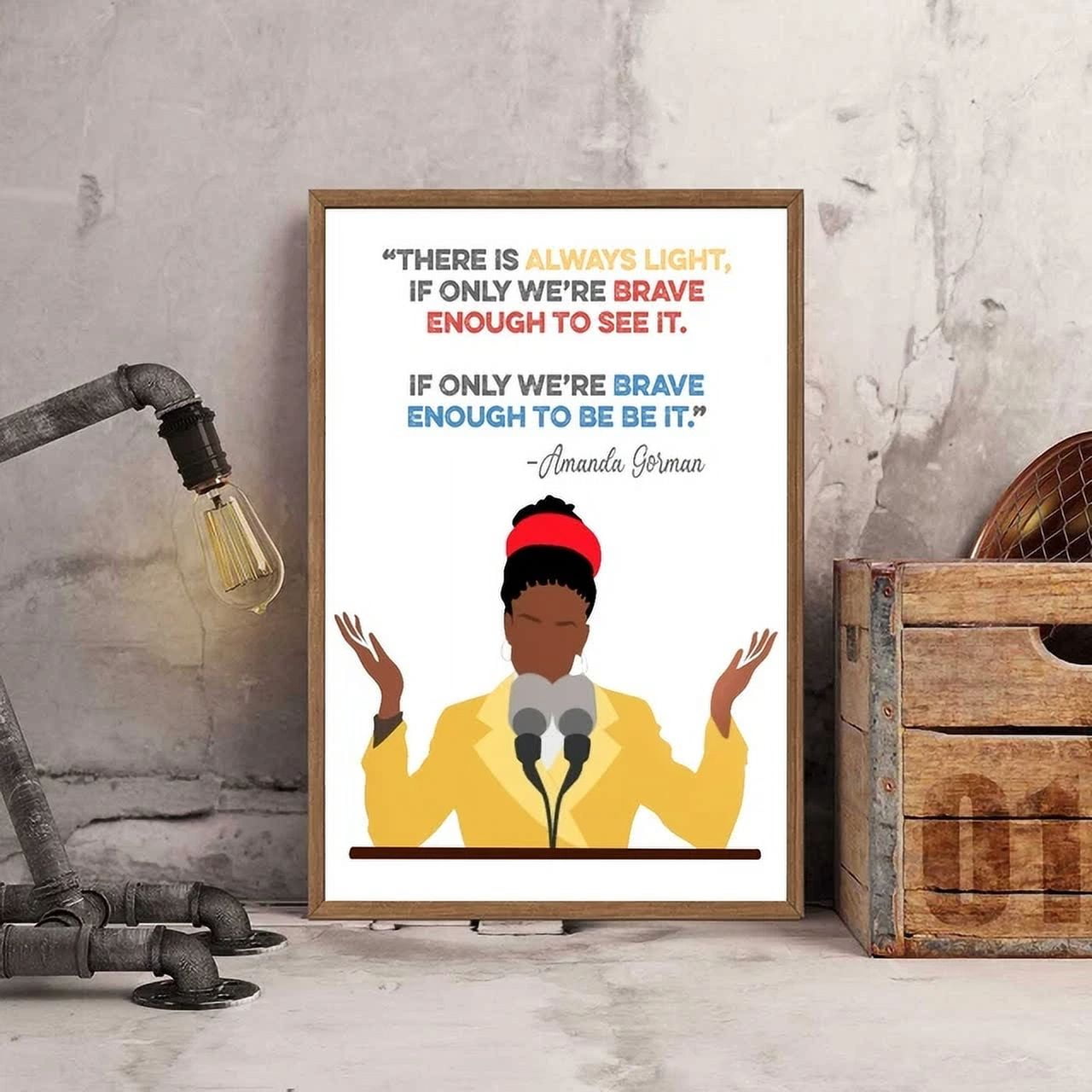 Kna Prints - For There Is Always Light Quote Amanda Gorman Unique ...