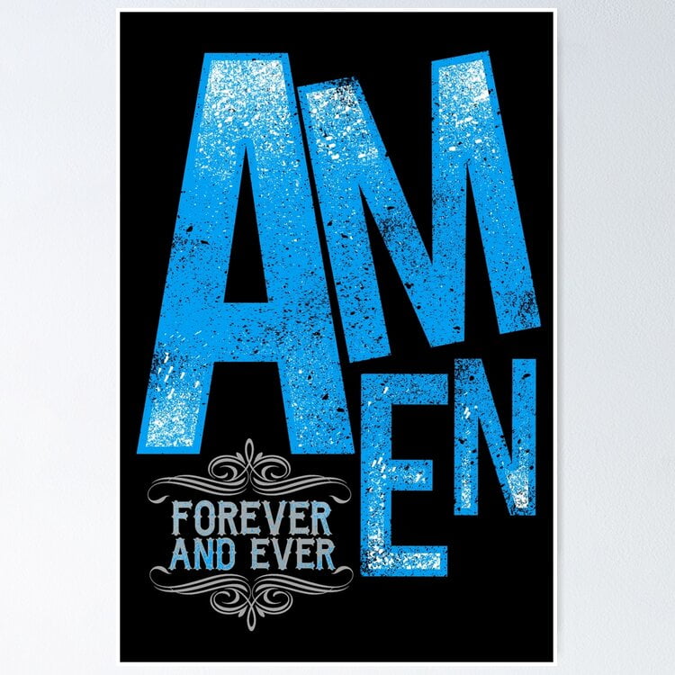 Kna Prints - Amen Jesus Poster Wall Art Print For Home Decor, Living ...
