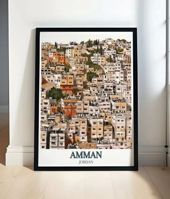 Kna Prints - Amman Poster - Jabal Amman Mango Street Travel Poster For ...