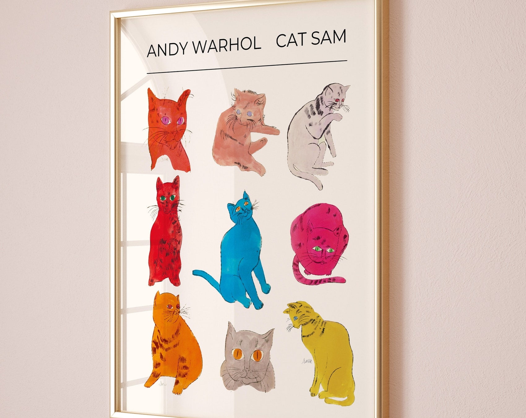 Kna Prints - Andy Warhol Cat Sam Pop Art Poster, Andy Warhol Retro Print, Modern Art Print ...