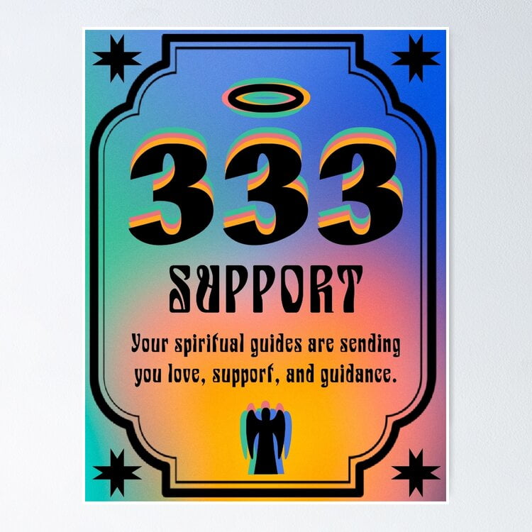 Kna Prints - Angel Number 333 Poster, UNFRAMED-18x24 - Walmart.com