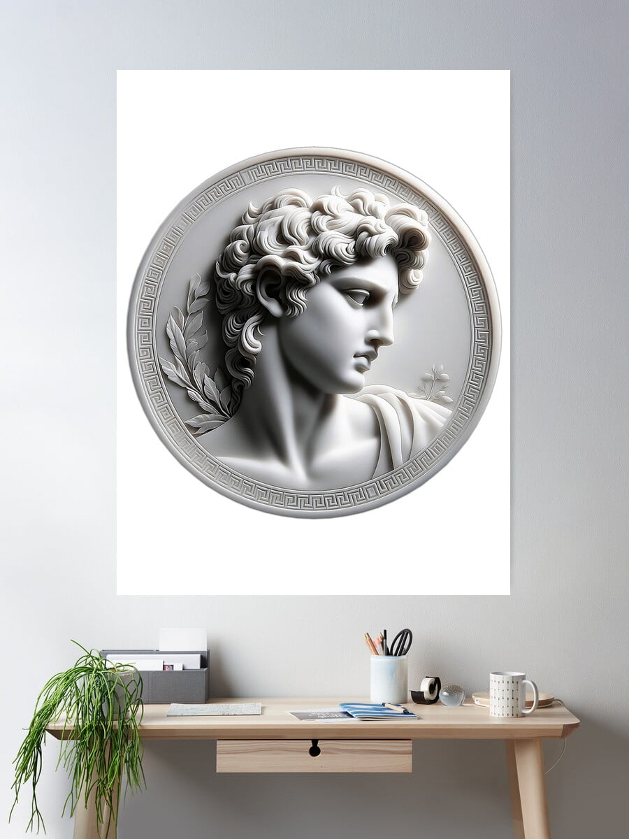 Kna Prints - Apollo Portrait Revealing Wisdom Poster Wall Art, Modern ...