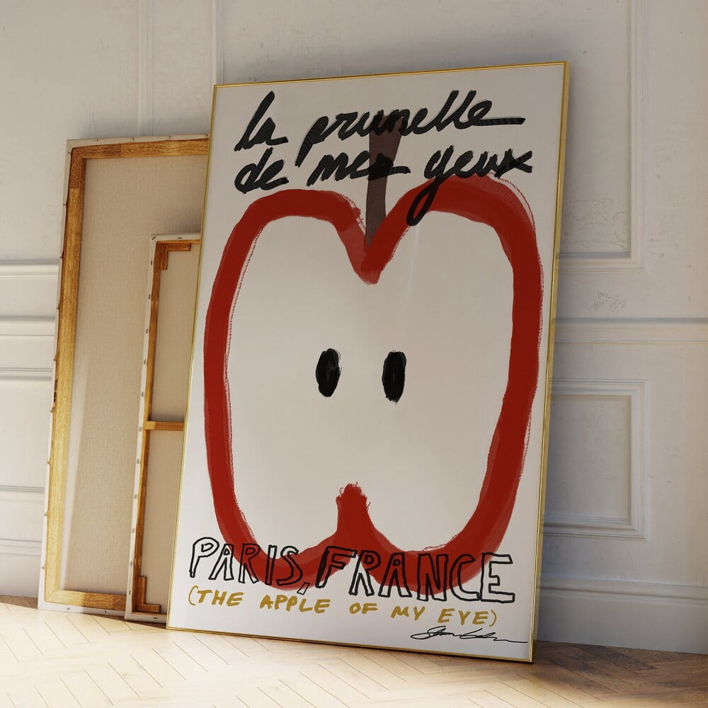 Kna Prints - Apple Of My Eye Poster, Mid Century Modern Print ...
