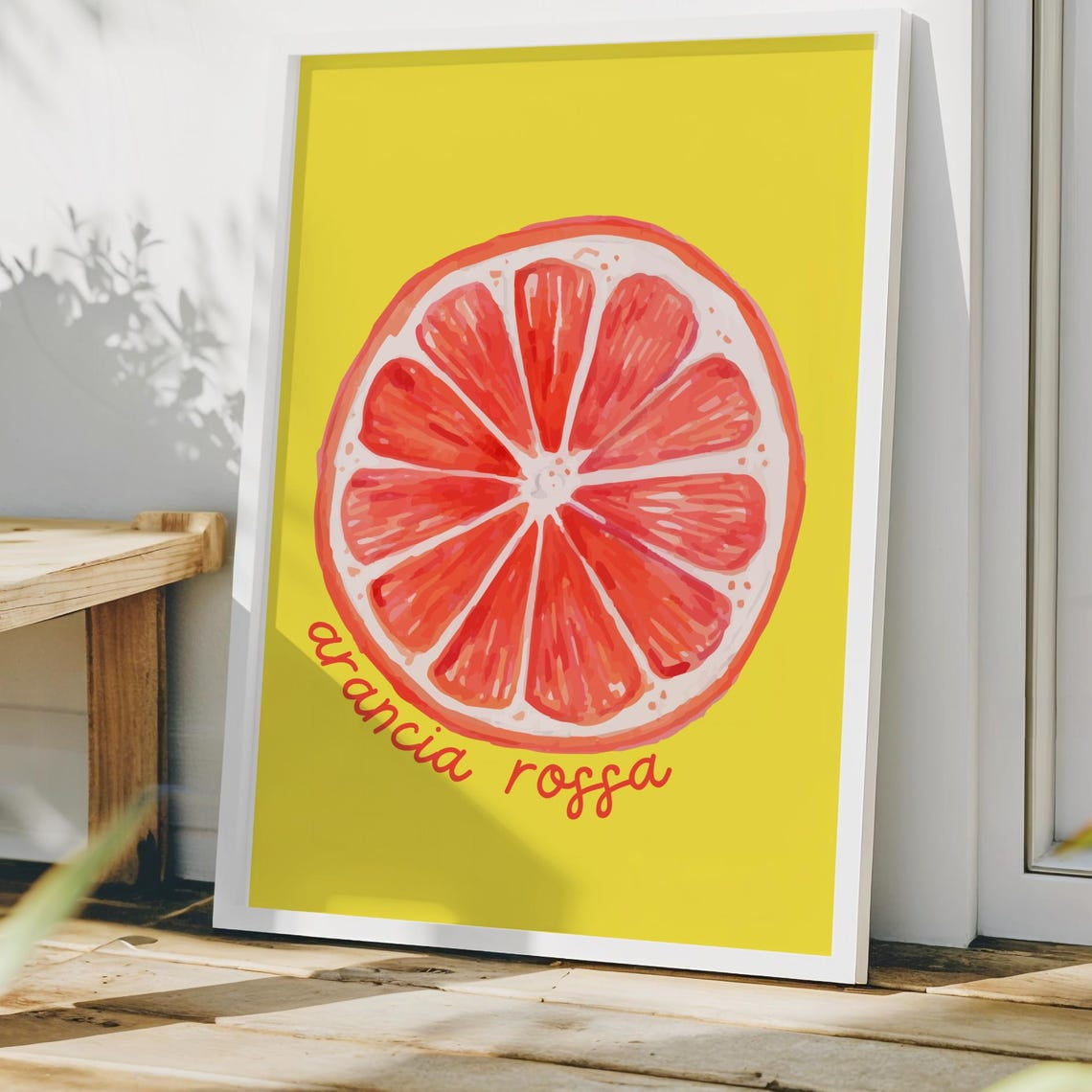 Kna Prints - Arancia Rossa Wall Art, Blood Orange Print, Italian Fruit ...