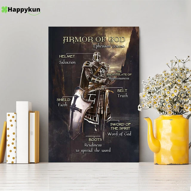 Kna Prints - Armor Of God The Knight Of God Warrior Painting - Under ...