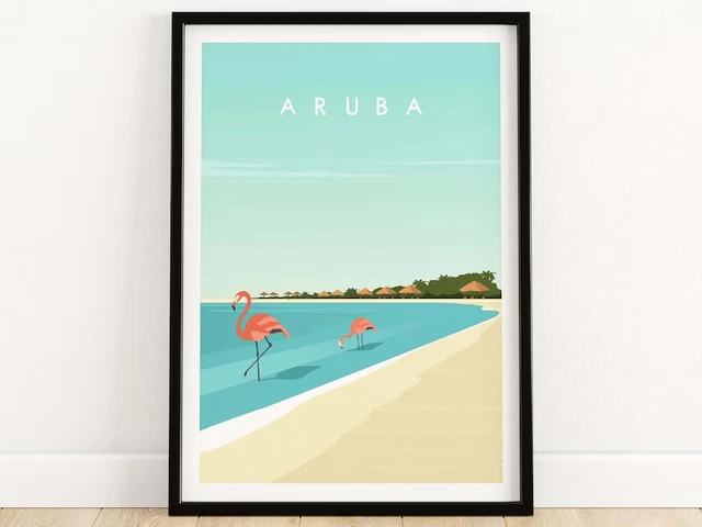 Kna Prints - Aruba Wall Poster | Aruba Travel Poster For Home Decor ...