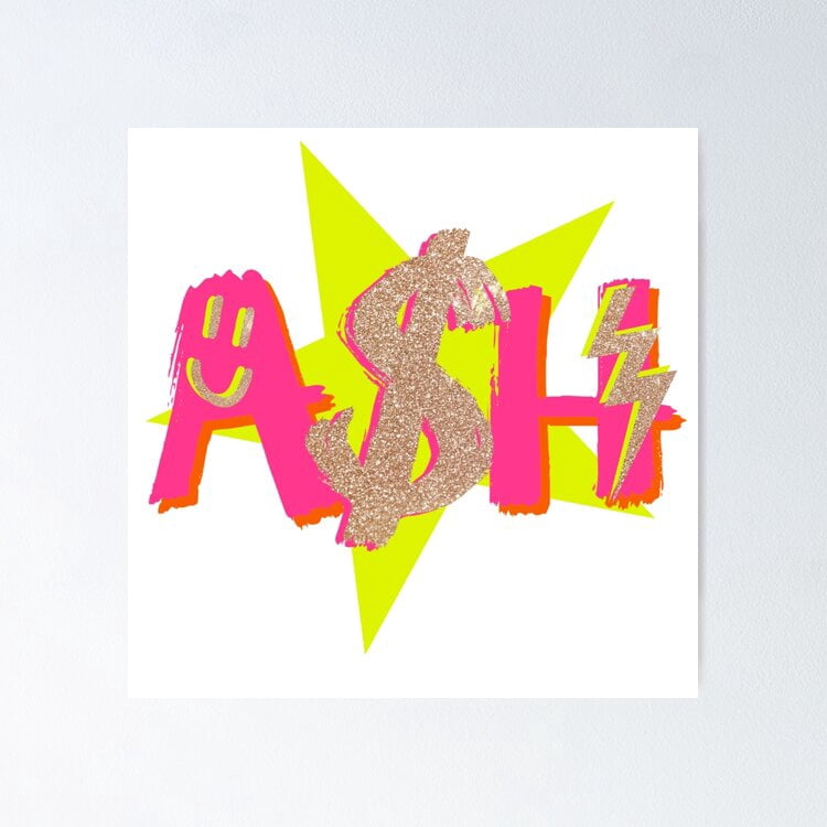 Kna Prints - Ash Name Poster, UNFRAMED-18x24 - Walmart.com