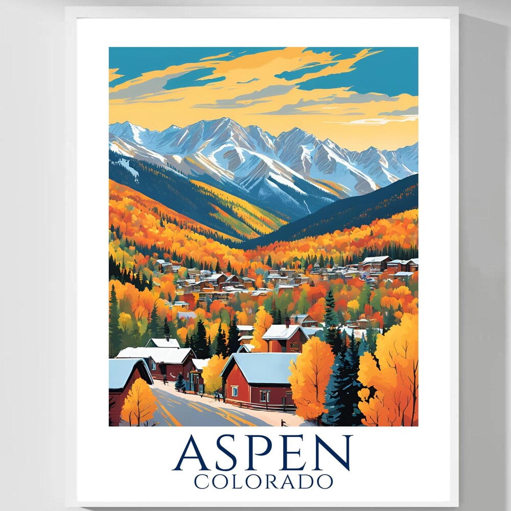 Kna Prints - Aspen Colorado Wall Art, Aspen Poster, Colorado Artwork ...