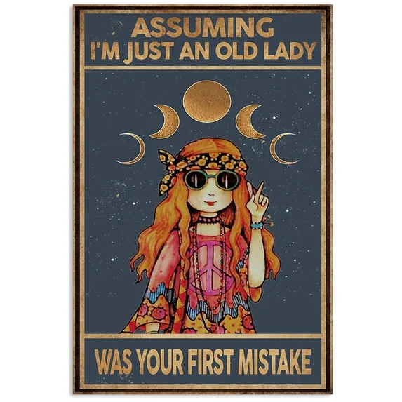 Kna Prints - Assuming Im Just An Old Lady Poster For Home Decor, Living ...