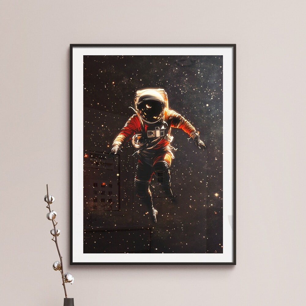 Kna Prints - Astro Escape, Print, Retro Futurism, Scifi Poster, Cosmic ...