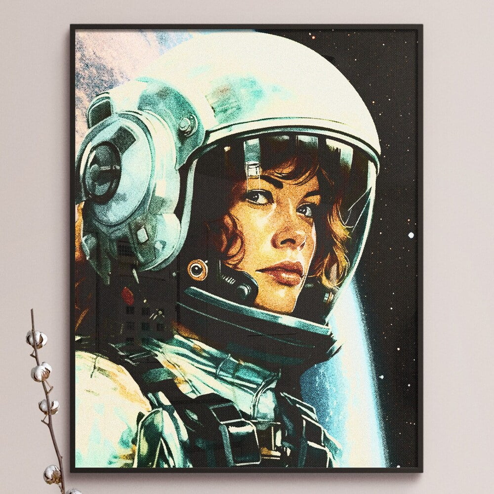 Kna Prints - Astronaut Portrait, Digital Download, Retro Futurism, Vintage Collage, Scifi ...