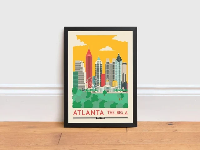 Kna Prints - Atlanta Print - Atlanta Poster - Georgia Print - Usa ...