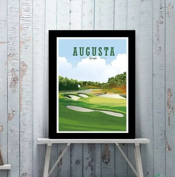 Kna Prints - Augusta National Golf Course Print - Classic Golf Poster ...