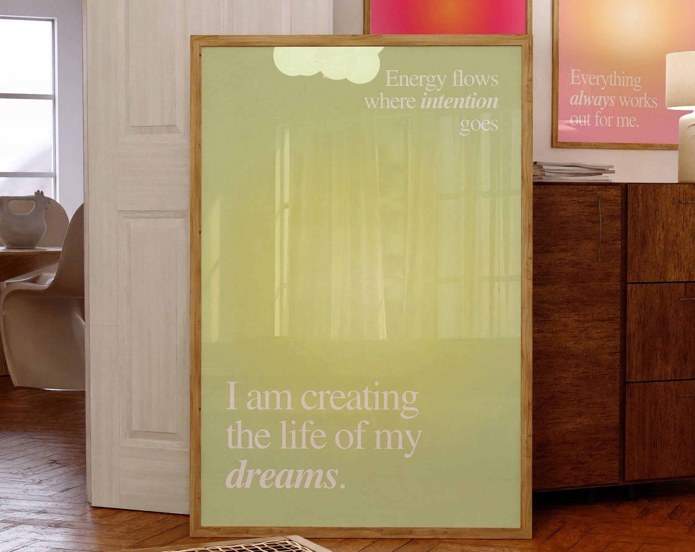 Kna Prints - Aura Affirmation Wall Art, Manifestation Quote Print ...