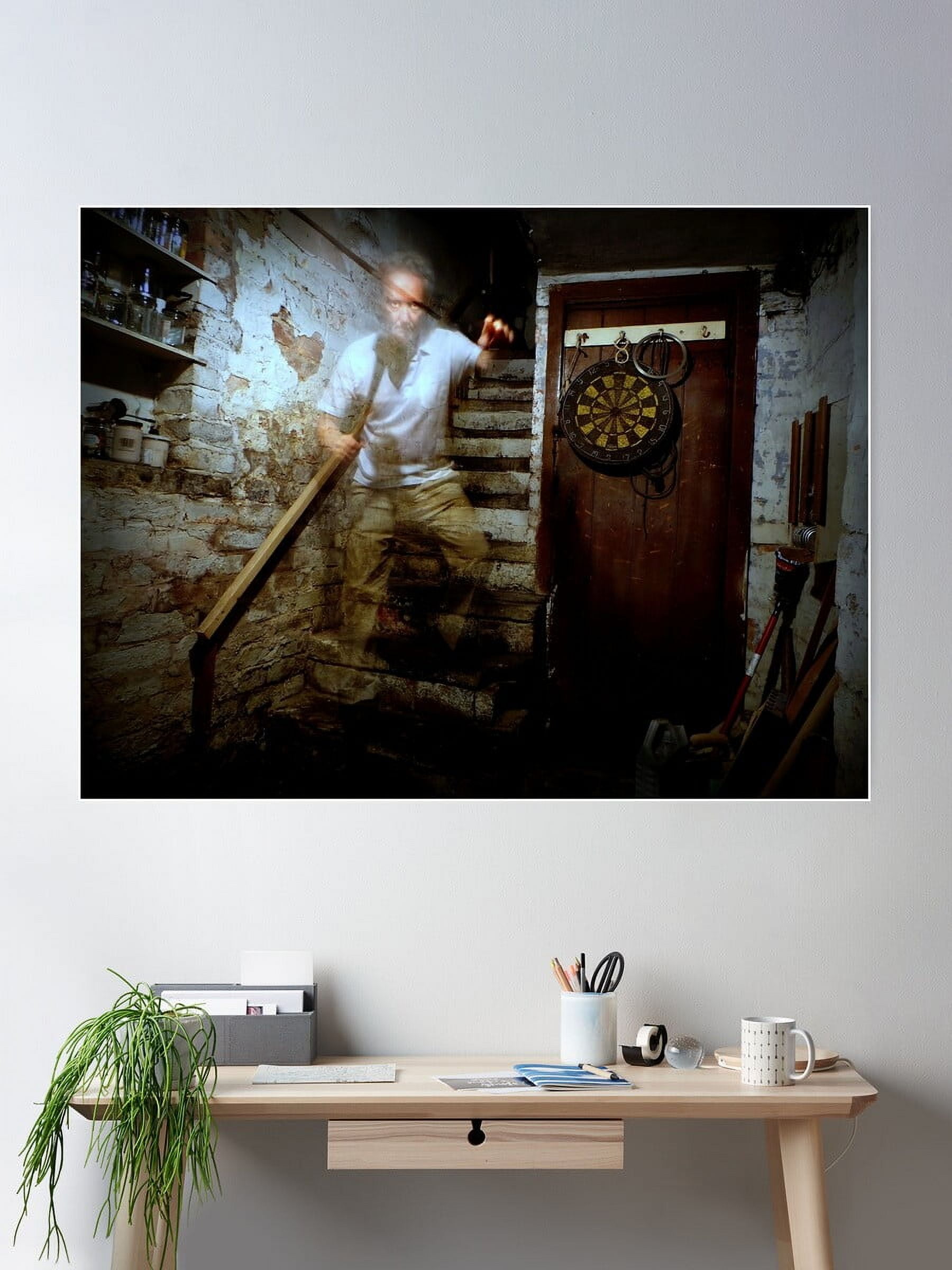 Kna Prints - Axeman`S Ghost On The Stairs Poster Wall Art, Modern Wall ...