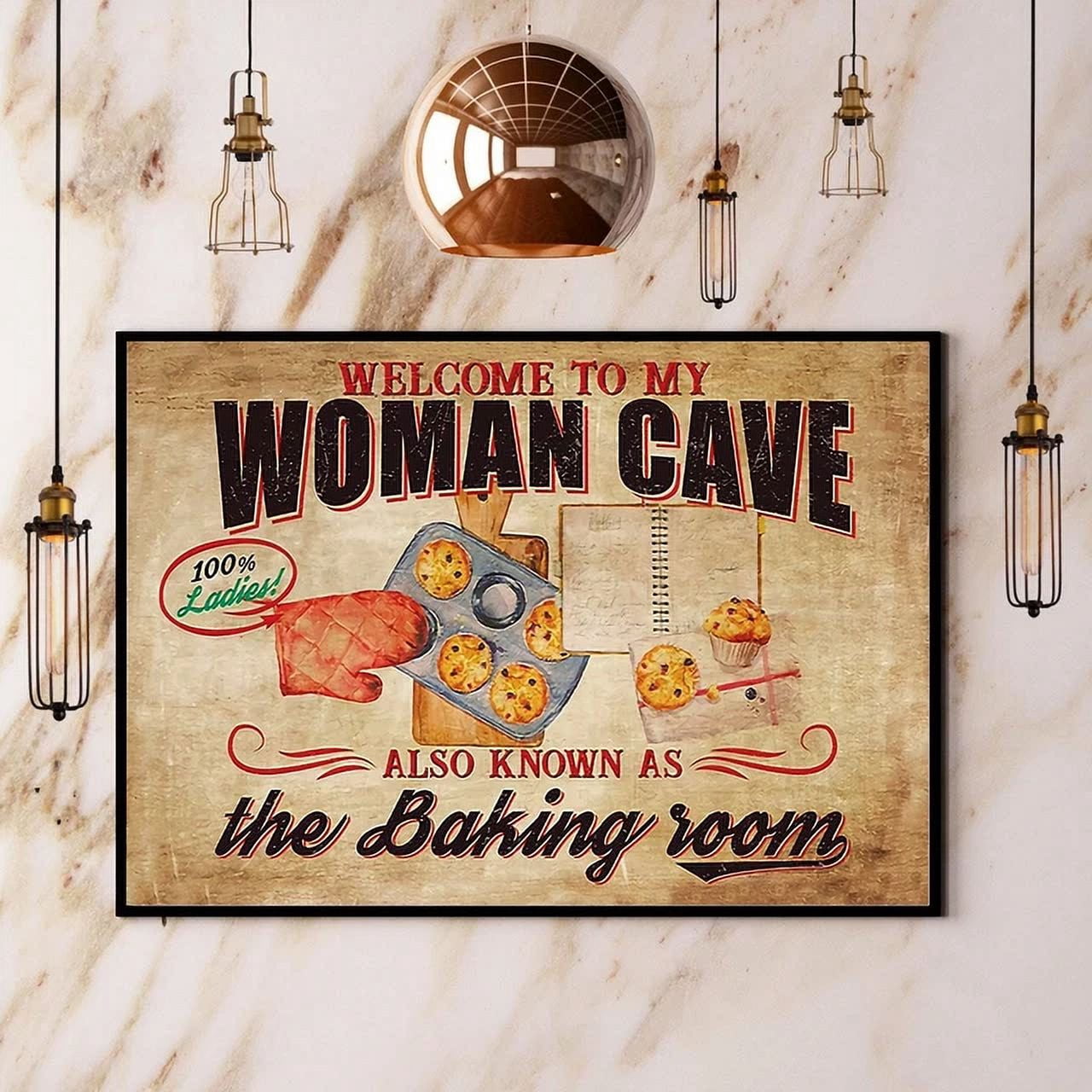 Kna Prints - Baker Welcome To My Woman Cave The Baking Room Paper ...