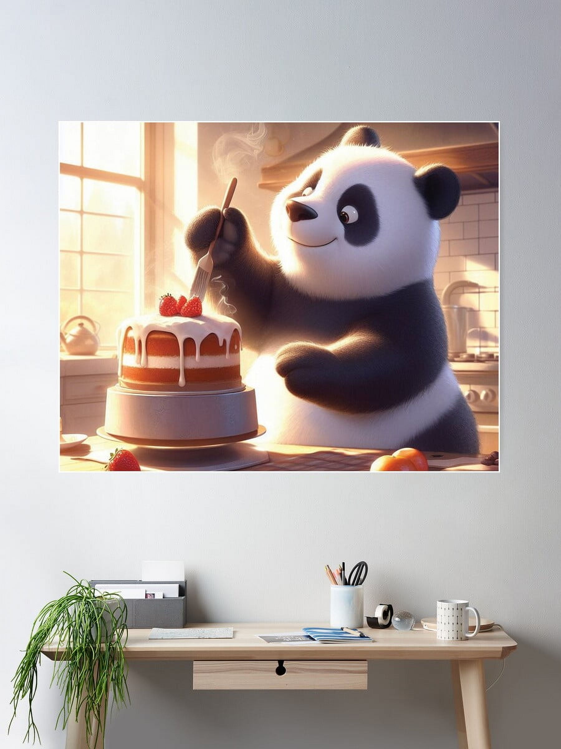 Kna Prints - Baking Panda Poster , UNFRAMED-24x36 - Walmart.com