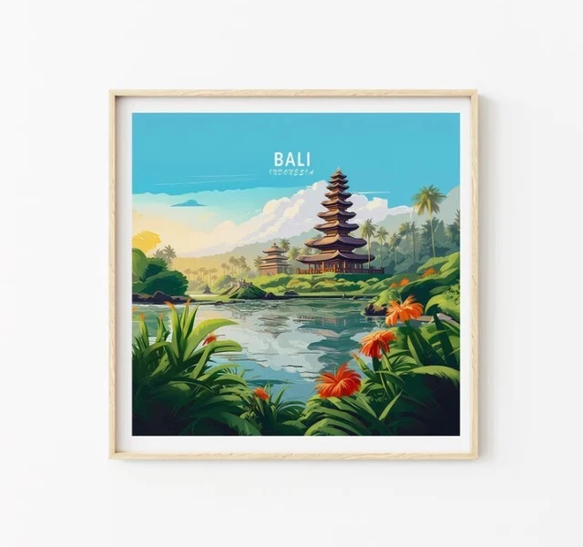 Kna Prints - Bali Travel Poster, Indonesia Wall Art, Bali Indonesia ...