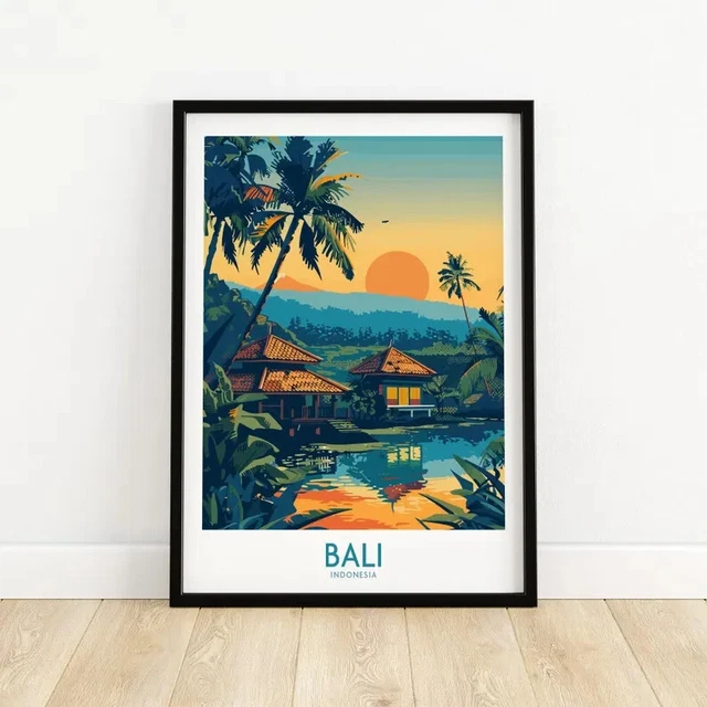 Kna Prints - Bali Travel Print Bali Wall Poster Indonesia Travel Poster ...
