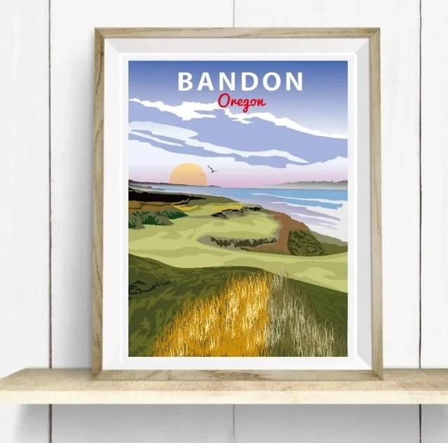 Kna Prints - Bandon Golf Course Print | Vintage Golf Decor | Bandon ...