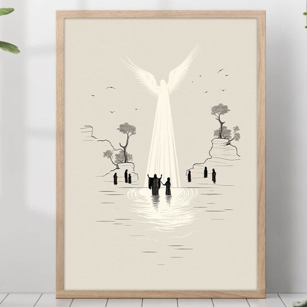 Kna Prints - Baptism Bible Verse Art Jesus Christ Minimalistic Print ...