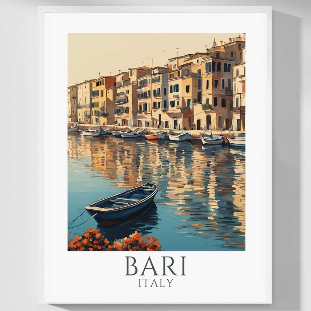 Kna Prints - Bari Italy Poster Print, Puglia Wall Art, Cityscape Print ...