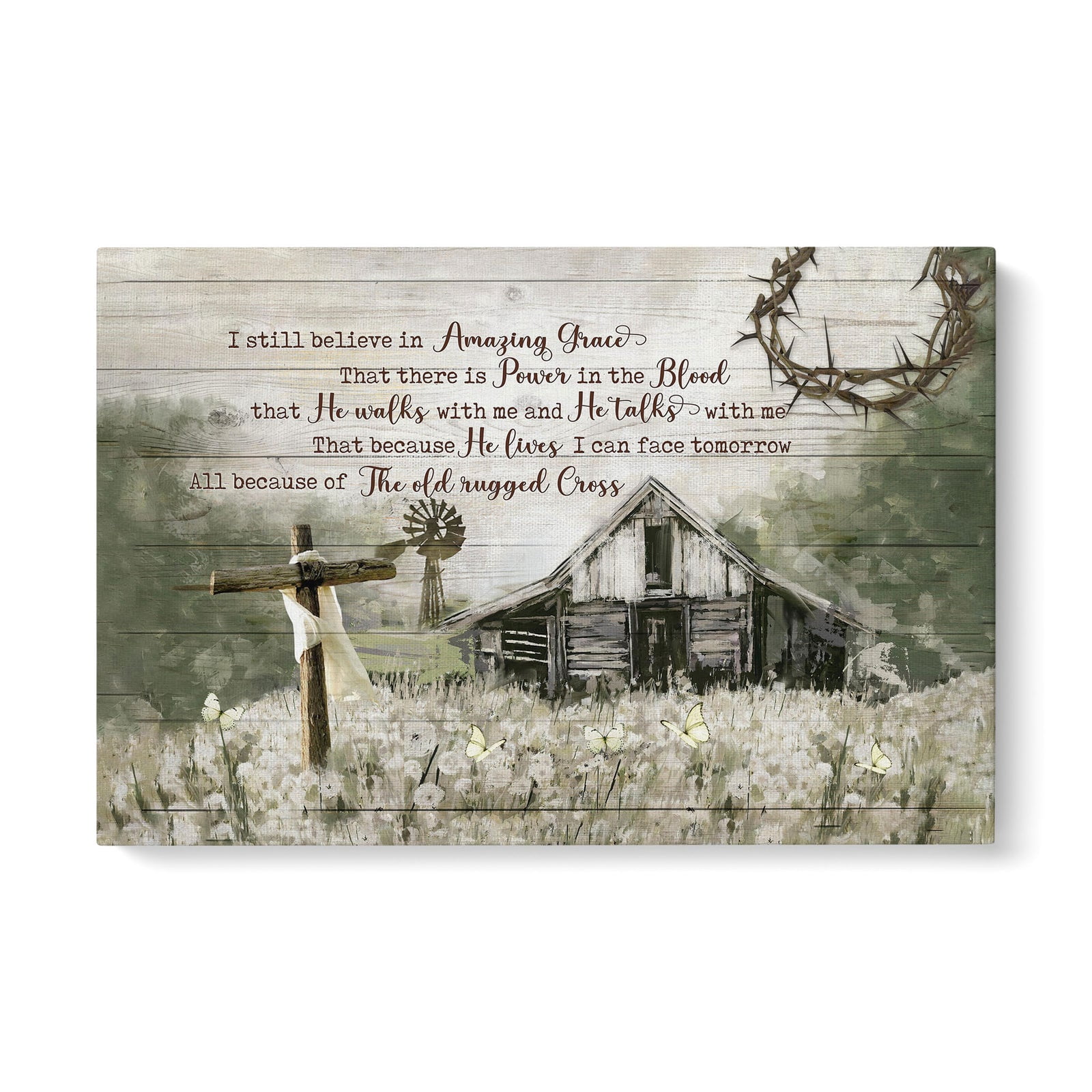 Kna Prints - Barn Painting, Flower Field Painting, I Still Believe In ...