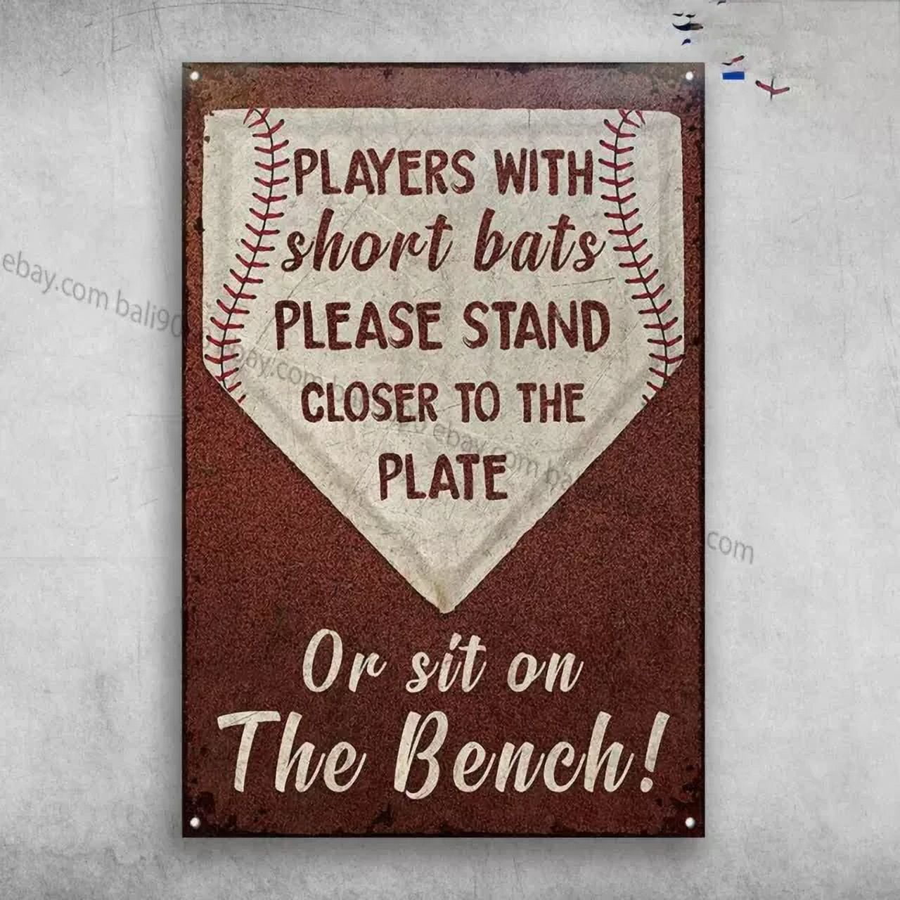Kna Prints - Baseball Bench - Players With Short Bats, Please Stand ...