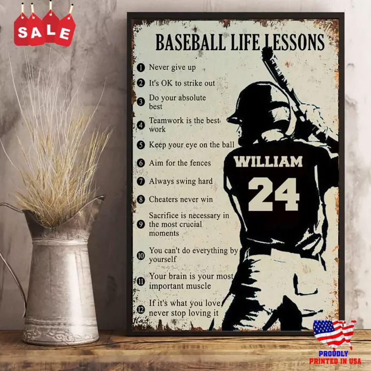 Kna Prints - Baseball Life Lessons Vertical Poster, Baseball Life ...