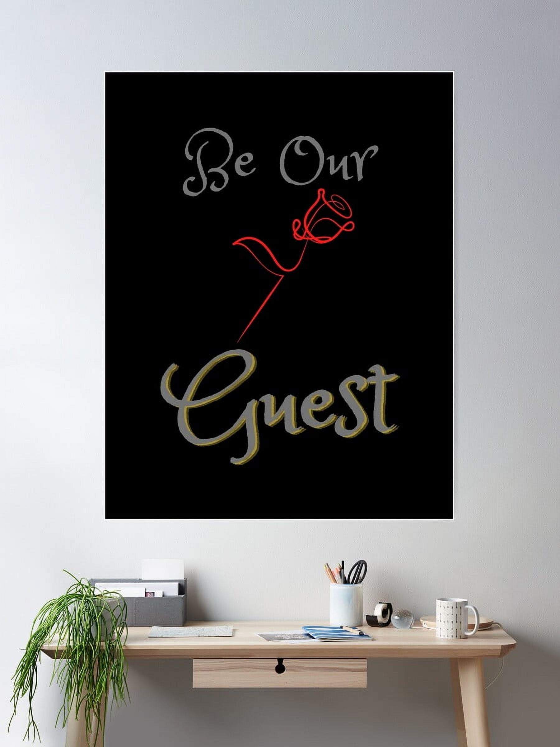 Kna Prints - Be Our Guest Poster Wall Art, Modern Wall Decor For Living ...