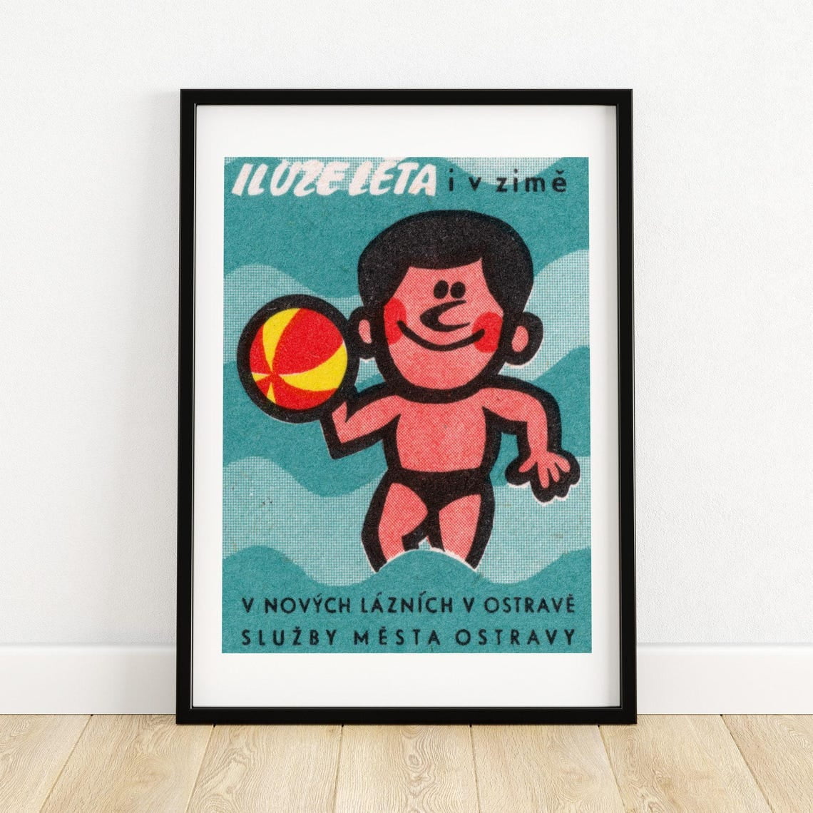 Kna Prints - Beach Swimmer - Matchbox Print - Aesthetic Wall Art ...