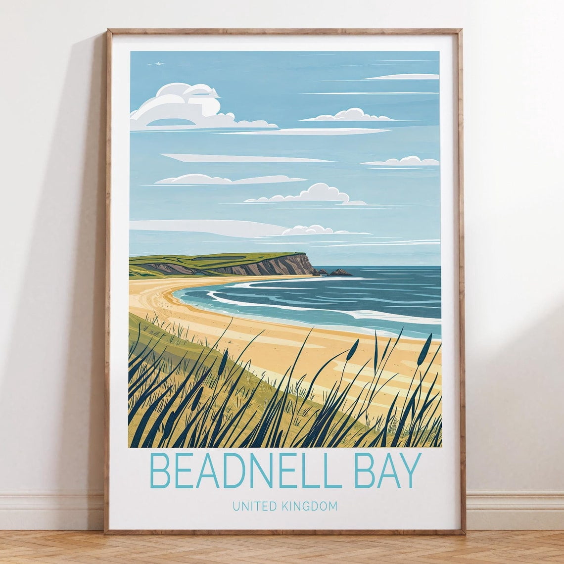 Kna Prints - Beadnell Bay United Kingdom Poster, Beadnell Bay Travel ...
