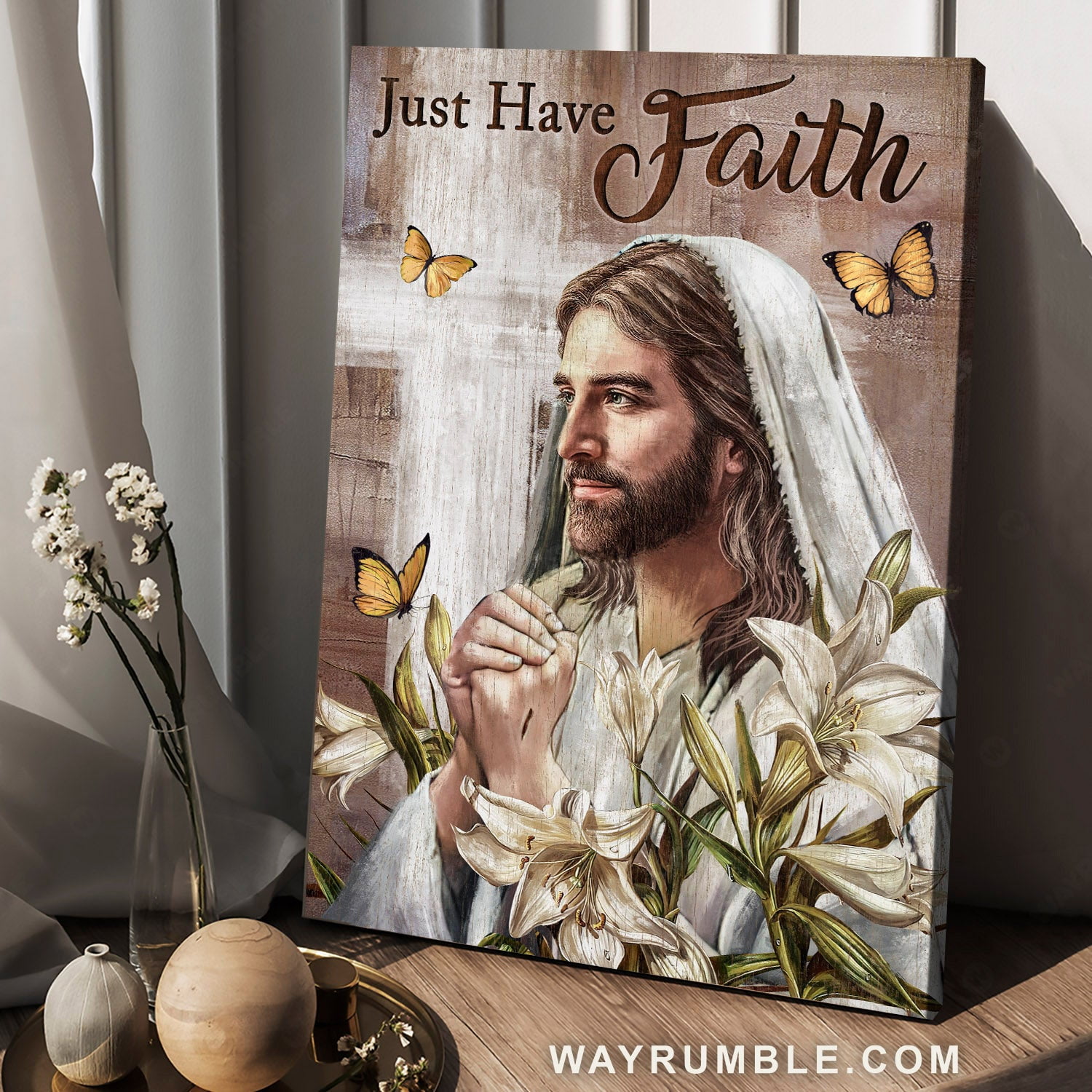 Kna Prints - Beautiful Jesus Painting, Monarch Butterfly, Lily Flower ...