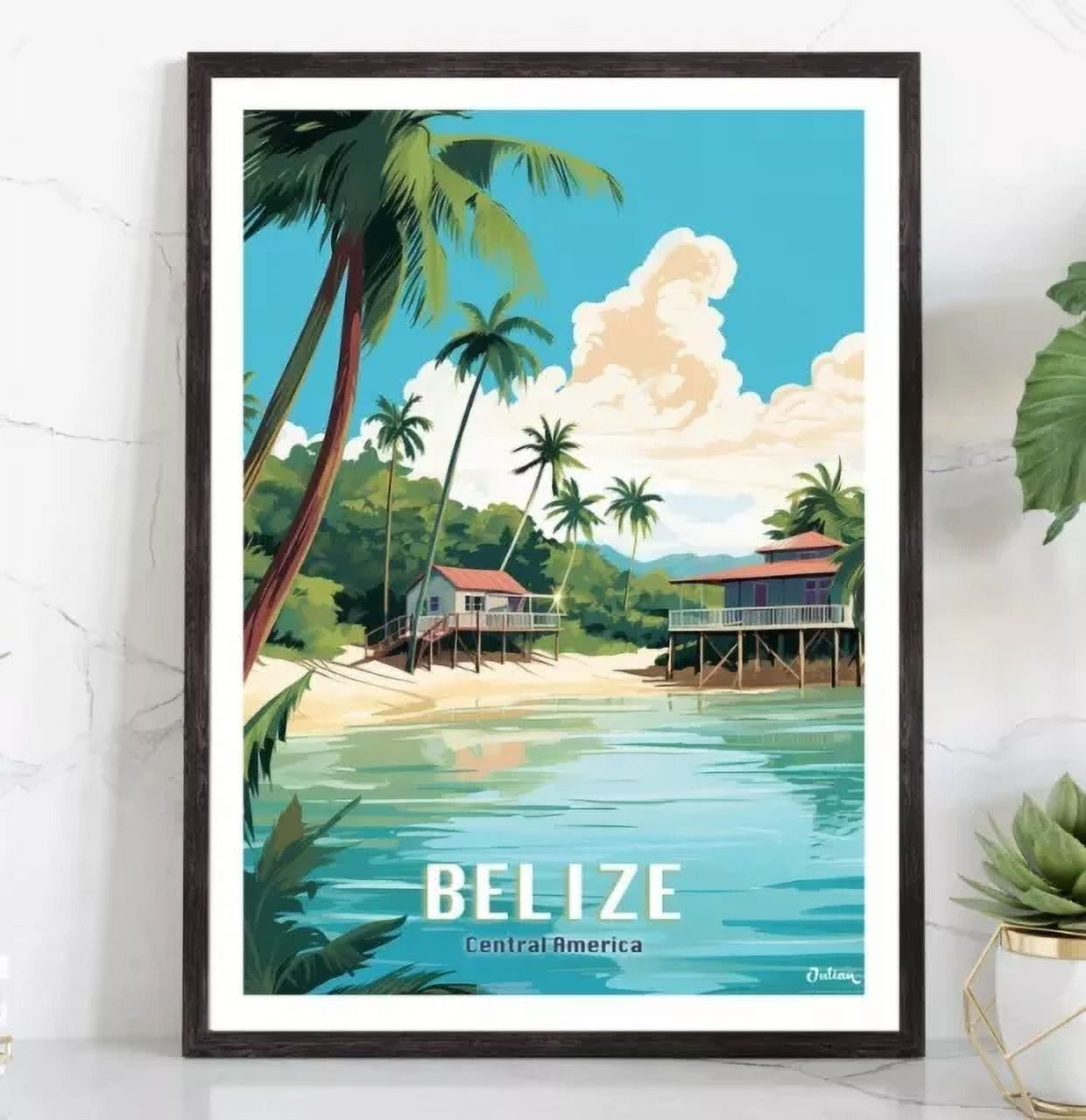 Kna Prints - Belize | Travel Poster | Modern Wall Art For Home Decor ...