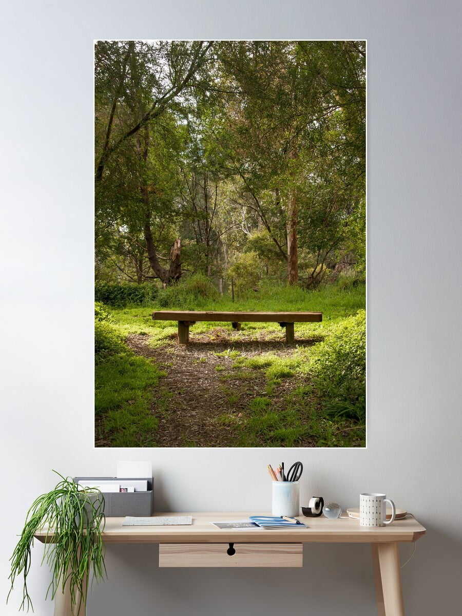 Kna Prints - Bench In Park Poster, UNFRAMED-12x18 - Walmart.com