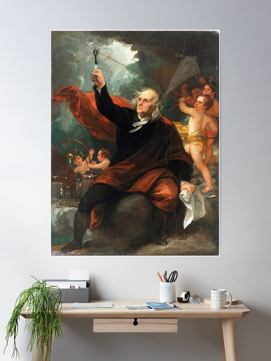 Kna Prints - Benjamin Franklin Drawing Electricity From The Sky (1816 ...