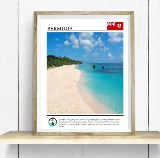 Kna Prints - Bermuda Bahamas Poster Print | Tropical Island Wall Art ...