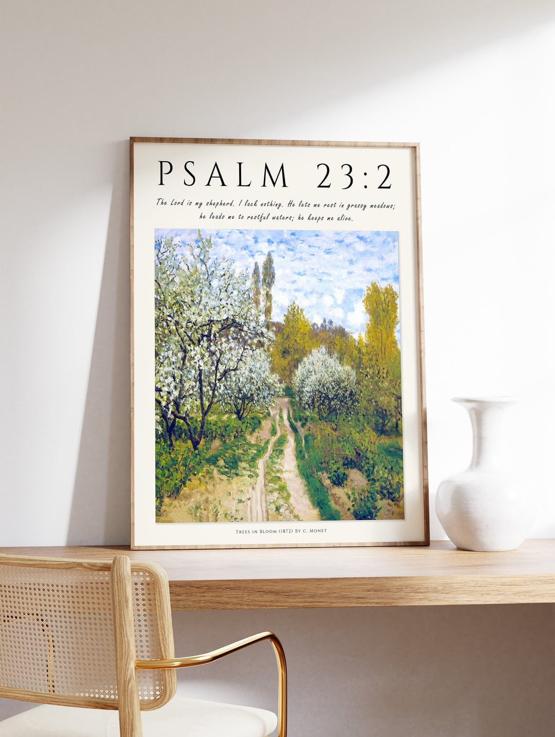 Kna Prints - Bible Verse , Bible Art, Trees In Bloom, Monet Art ...
